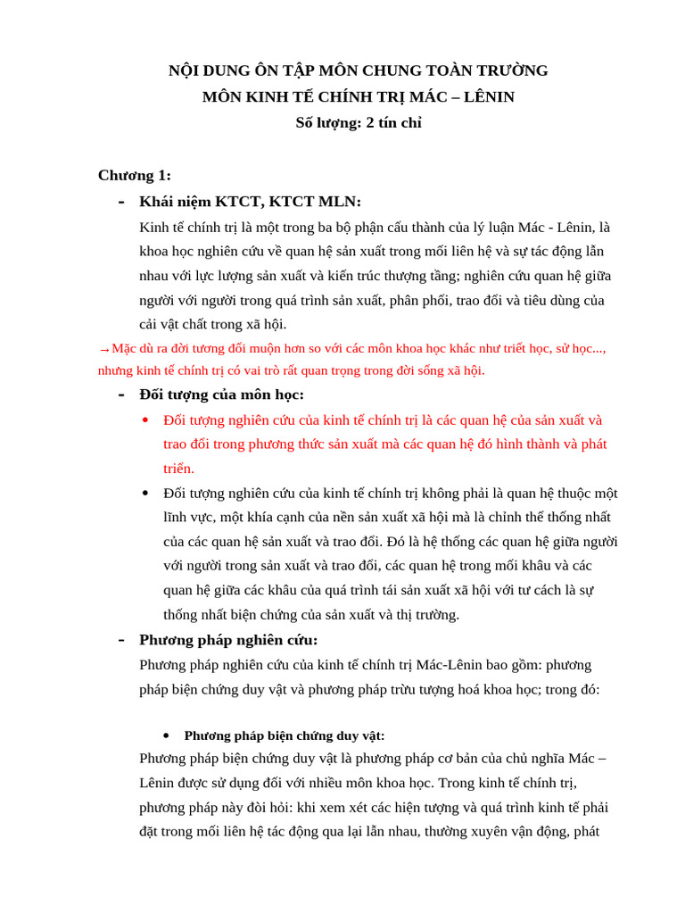 KTCT Mác Lênin | PDF