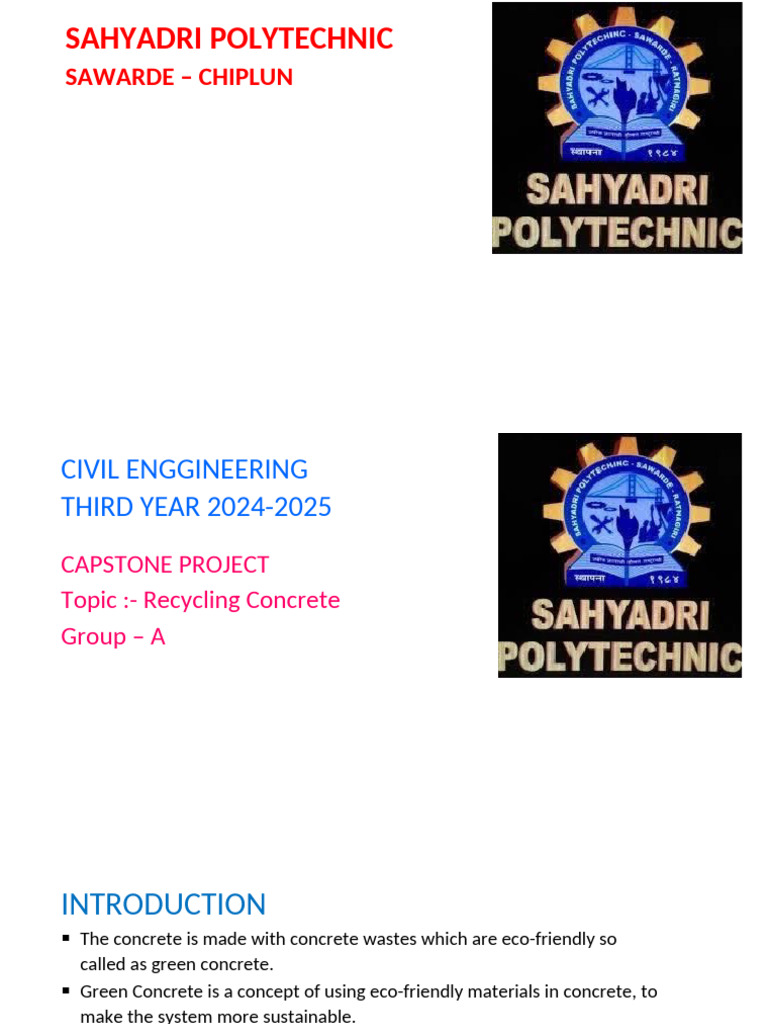 Capstone Project Presentation of Green Concrete - Final | PDF ...