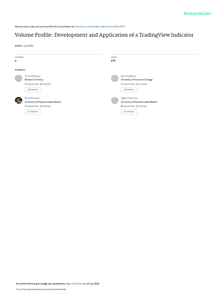 Volume Profile | PDF | Market Trend | Market (Economics)