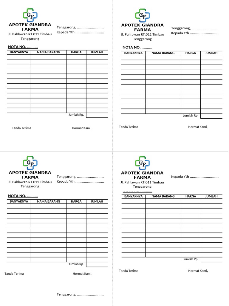 Nota Penjualan | PDF