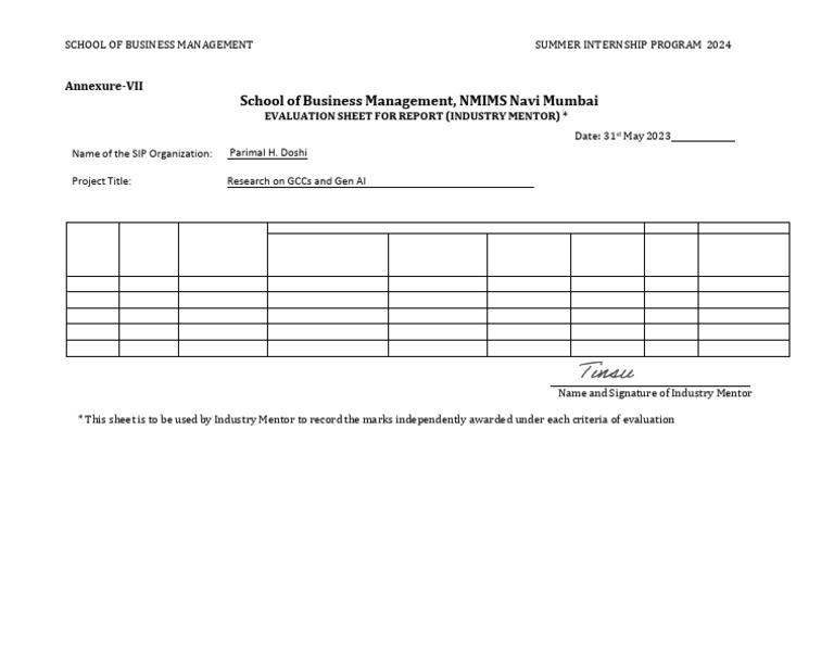 PHD - Evaluation Sheet | PDF
