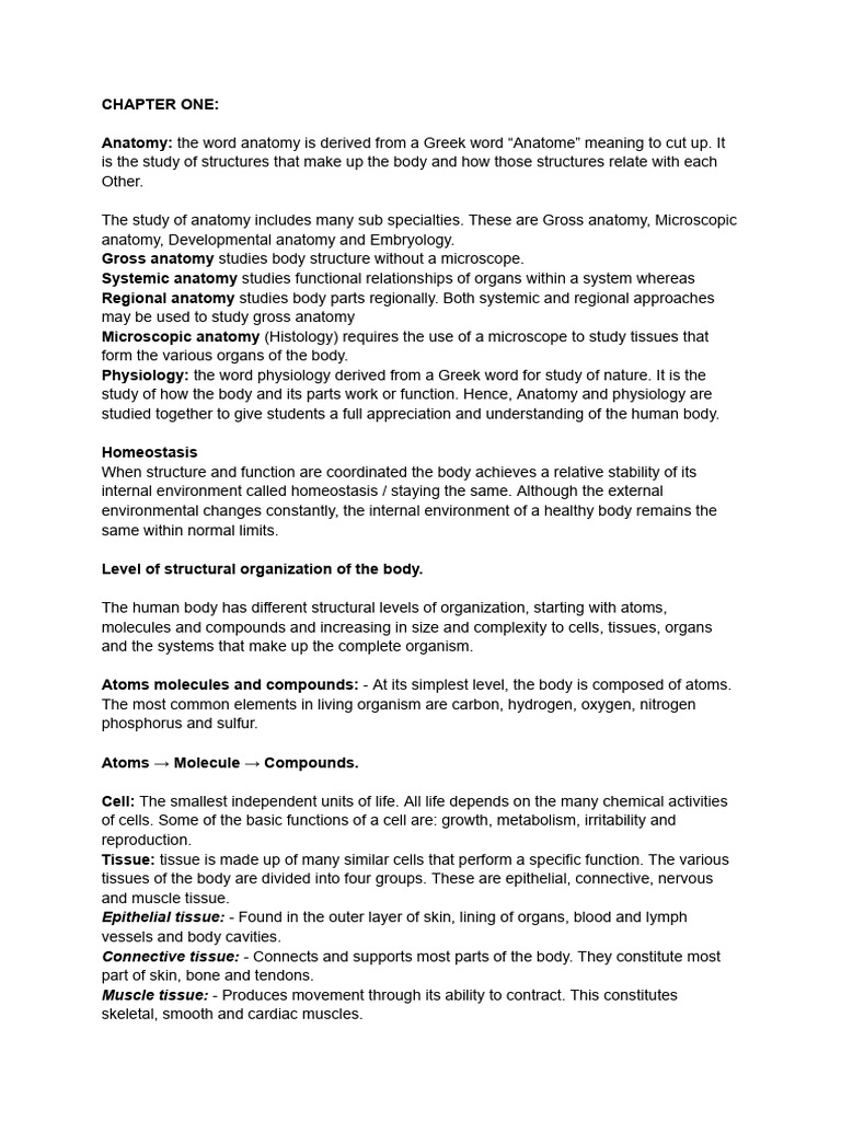 Final Anatomy Short Notes | PDF | Bone | Epithelium