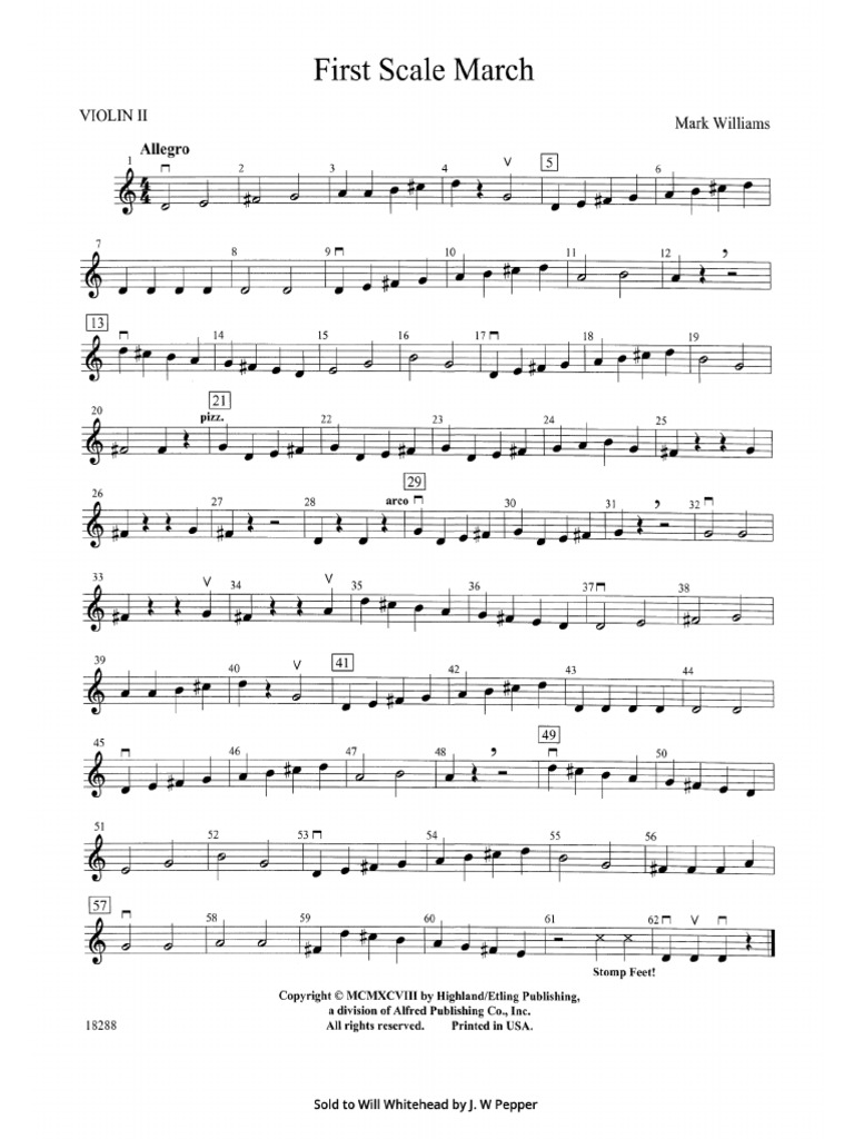 First Scale March Violin 2 | PDF
