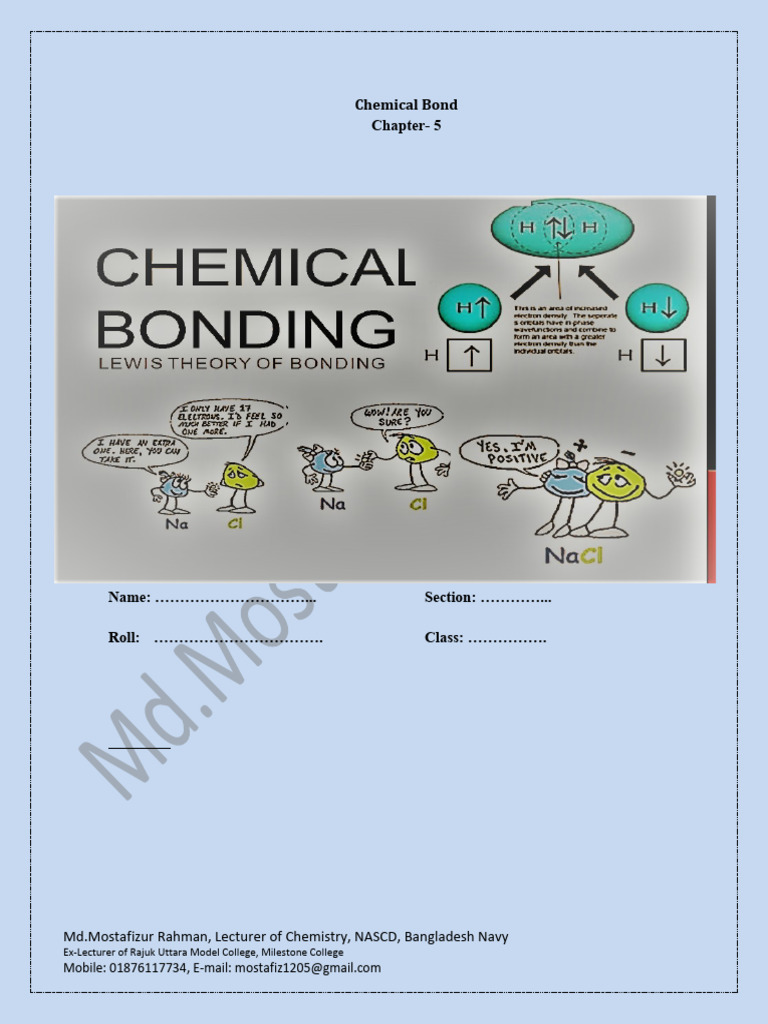 Chemical Bonding Chemistry Class Notes | PDF | Chemical Bond | Ionic ...