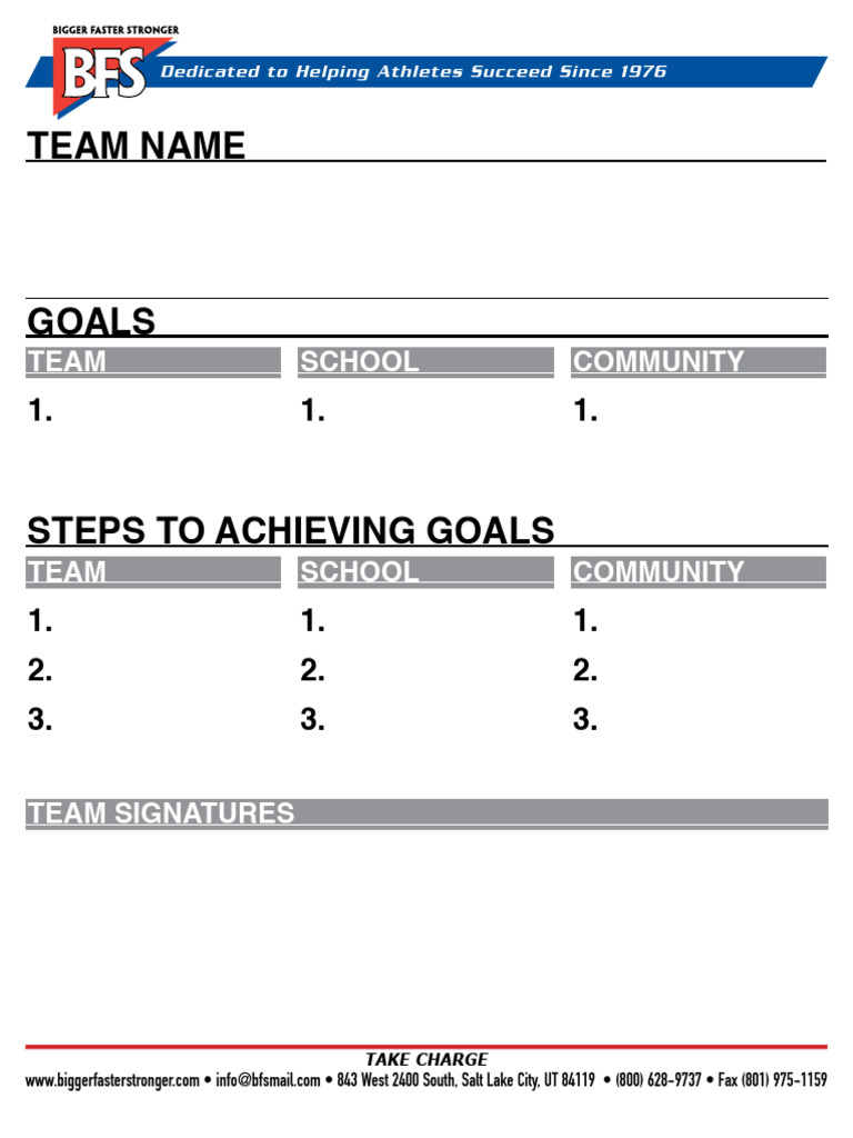 Goal Setting Sheet | PDF
