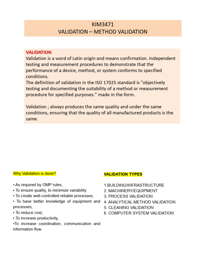 Analytical Method Validation Overview | PDF | Verification And ...