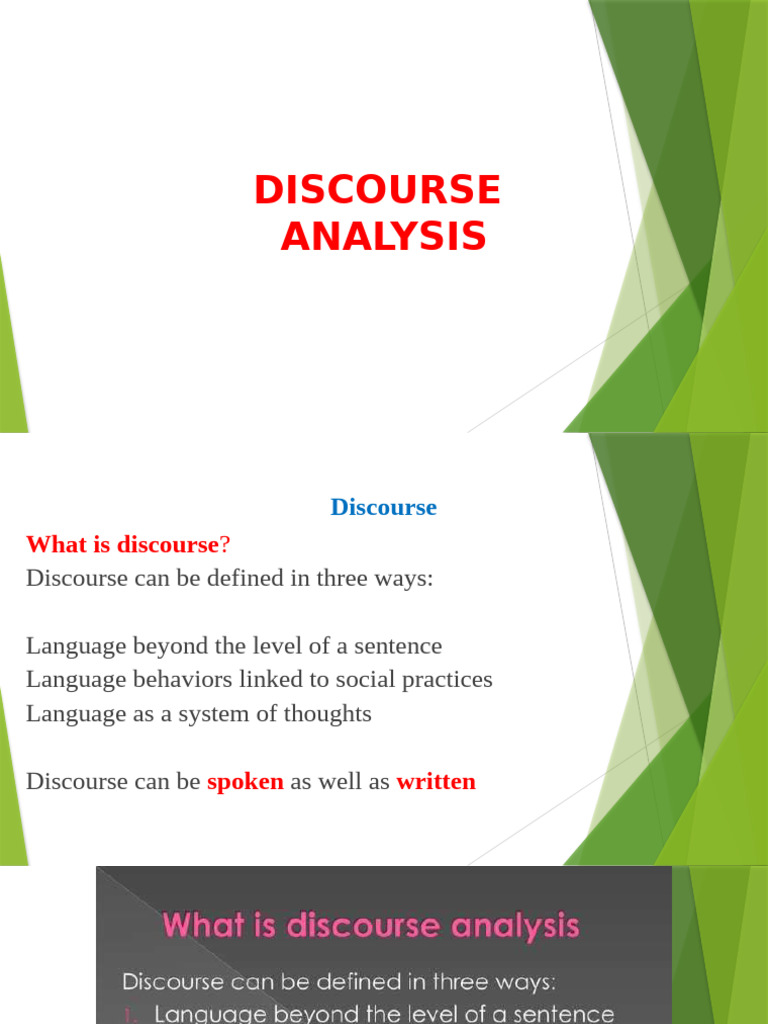 1 Discourse Analysis | PDF | Discourse | Semiotics