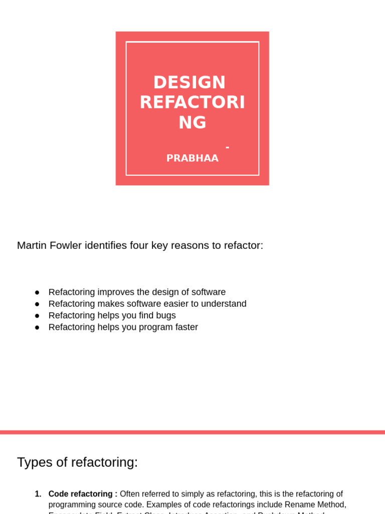 Design Refactoring | PDF | Business | Computers