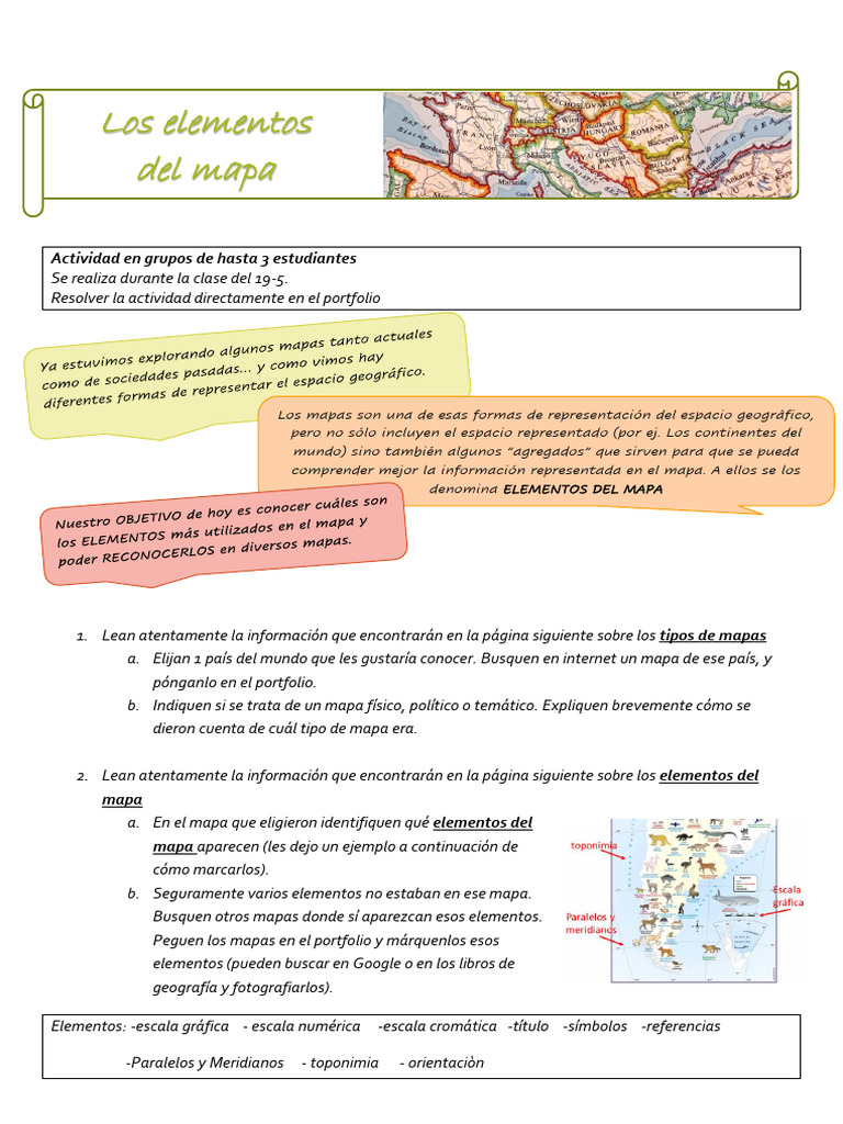 Los Elementos Del Mapa | PDF