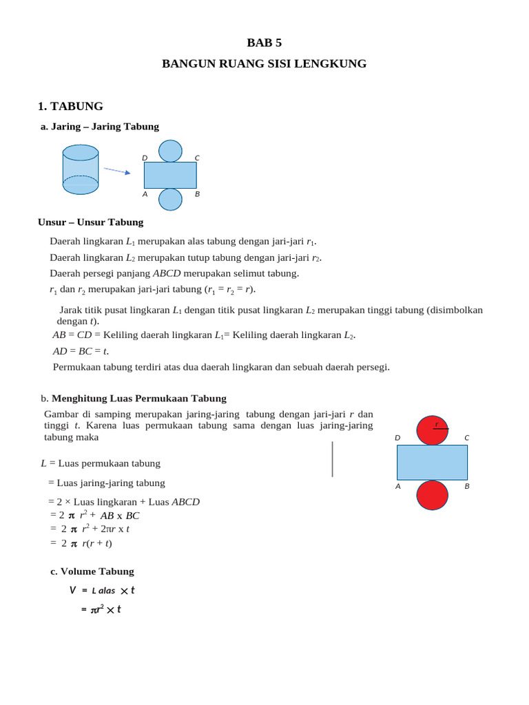 Bab 5 Bangun Ruang Sisi Lengkung | PDF
