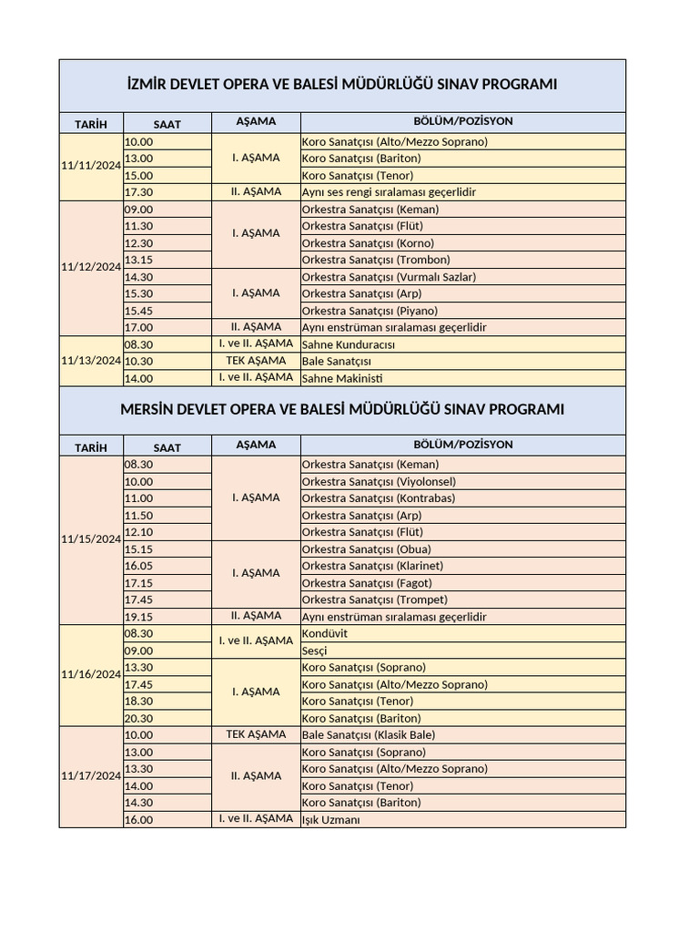 Sinav Takvi̇mi̇ | PDF