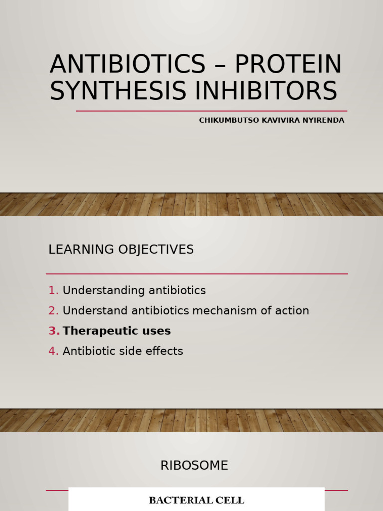 Antibiotics: Protein Synthesis Inhibitors | PDF | Medical Specialties ...