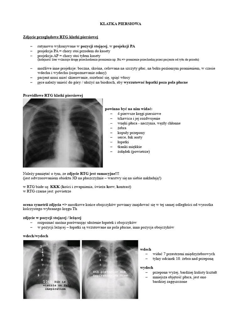 RTG Klatki Piersiowej | PDF