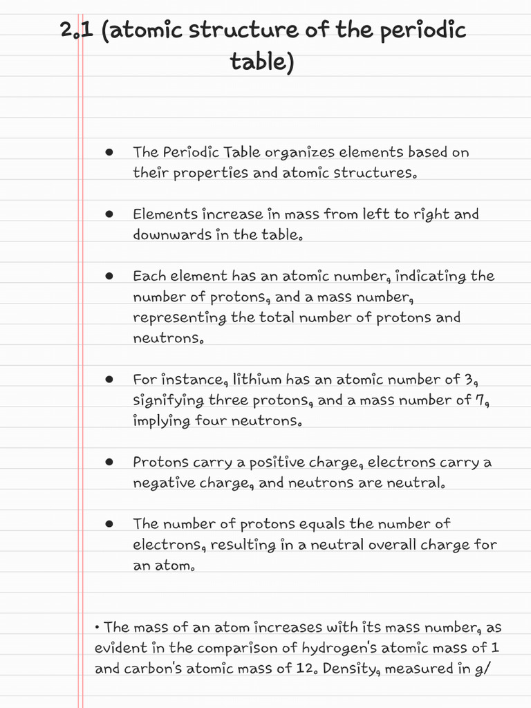 21 (Atomic Structure of The Periodic Table) - 241020 - 152002 | PDF