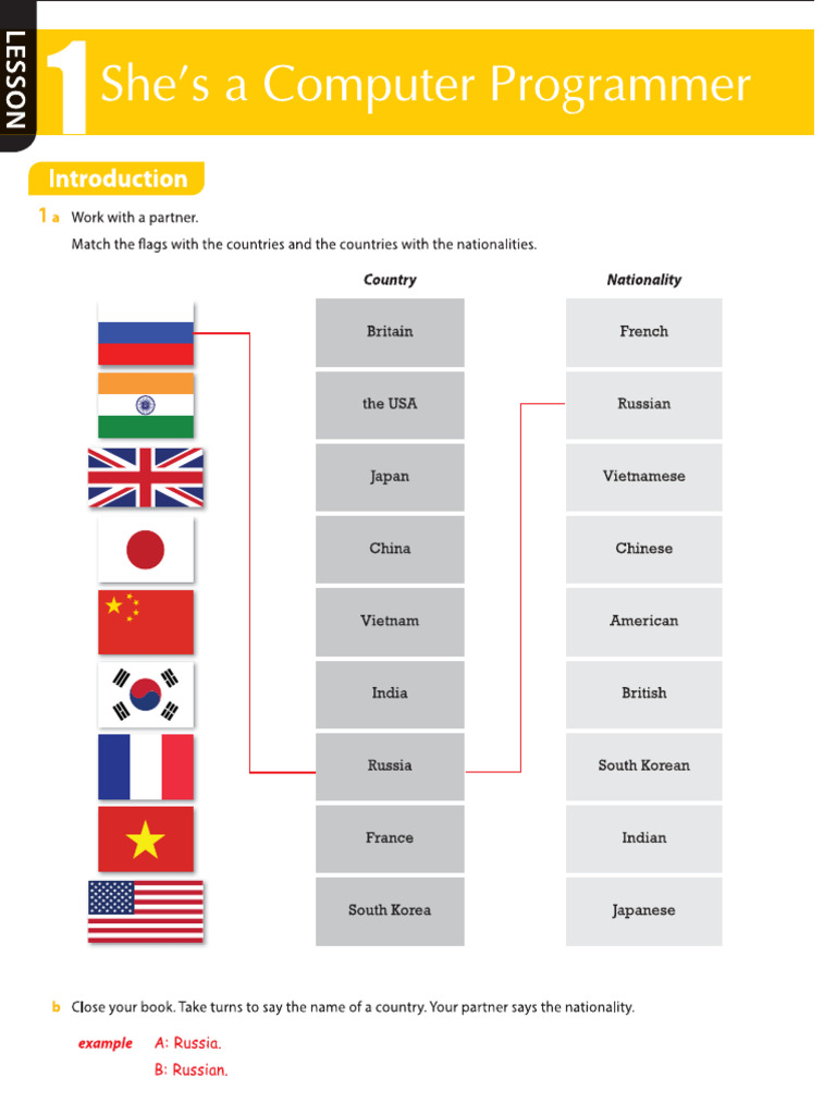 Lesson 1 - She's A Computer Programmer | PDF