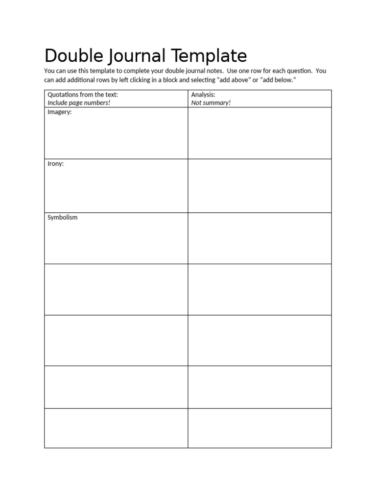 Double Journal Template-3 | PDF
