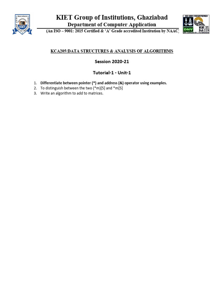 Tut 1 | PDF | Computers | Technology & Engineering