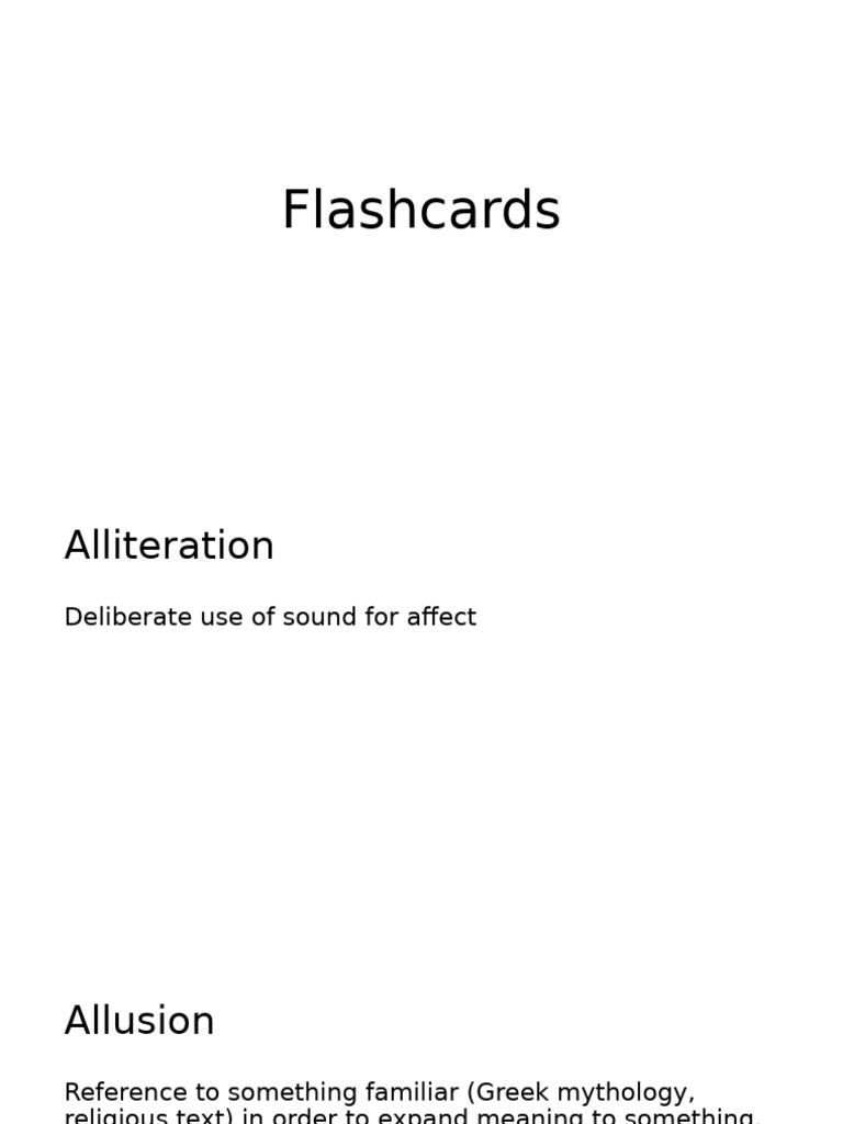 Literary Devices Flashcards Guide | PDF | Philosophy | Self-Improvement