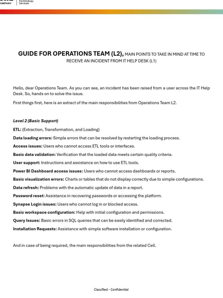 Guide For Operations Team | PDF | Computing | Information Science