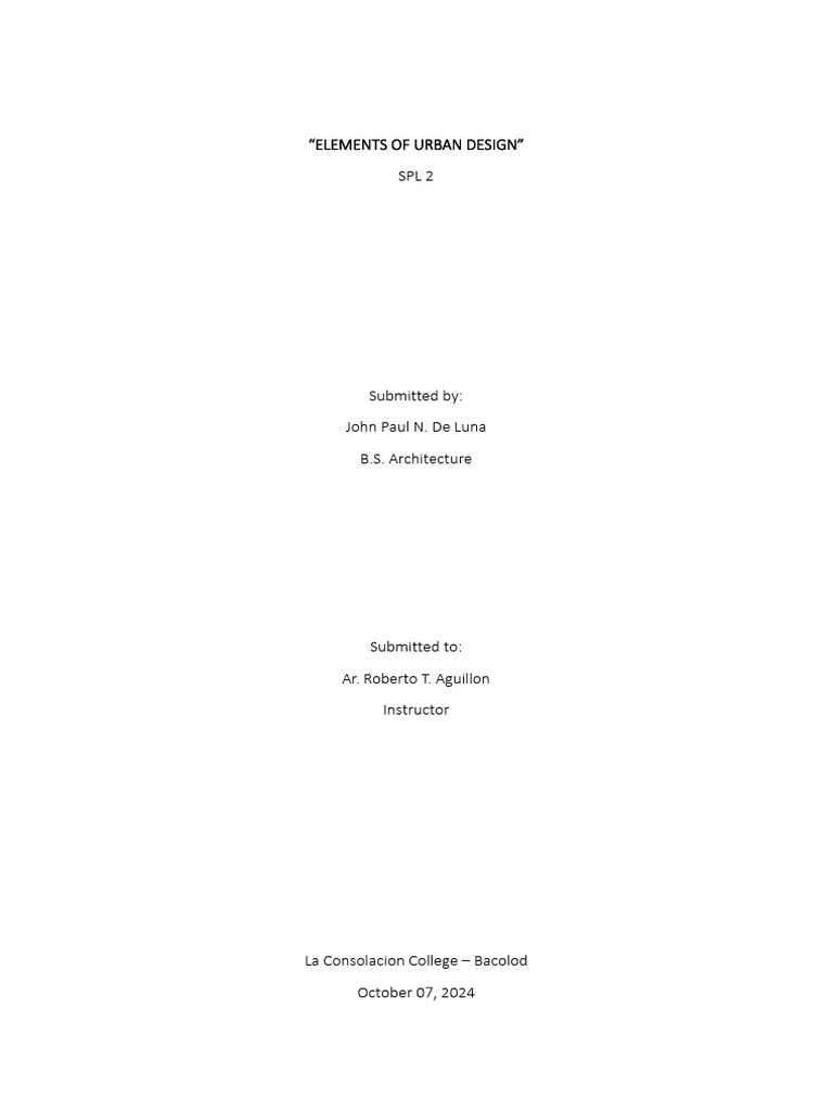 Key Elements of Urban Design Explained | PDF | Urban Design ...