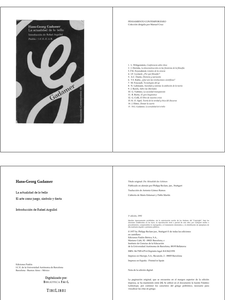 Gadamer | PDF | Georg Wilhelm Friedrich Hegel | Immanuel Kant