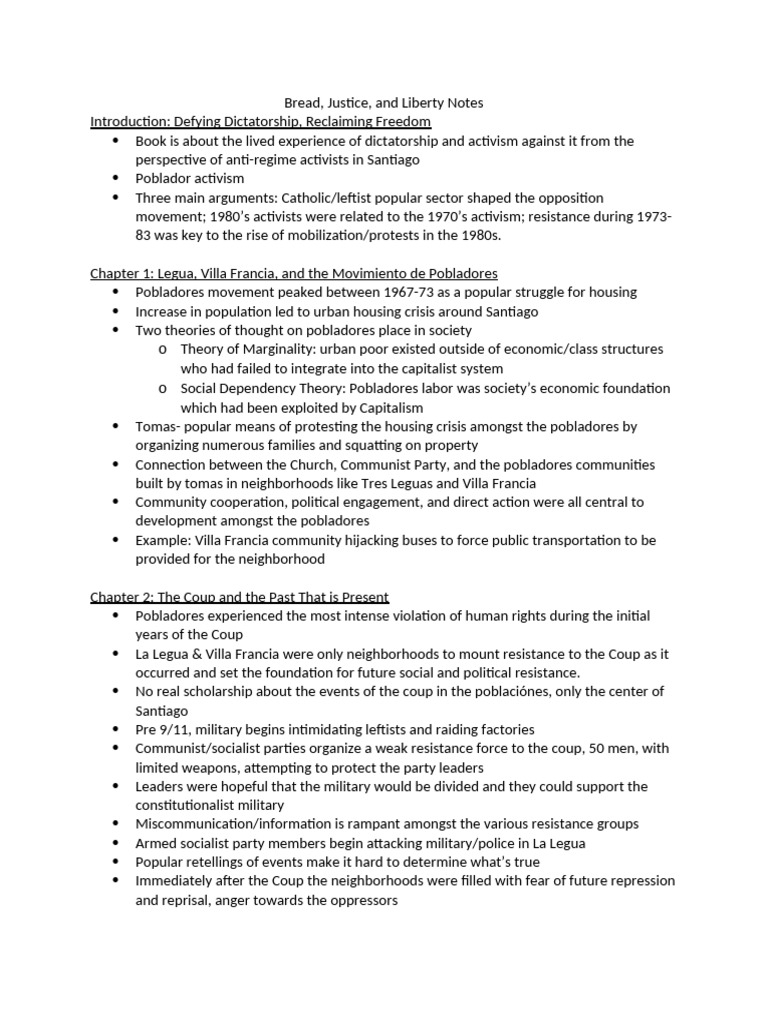 Bread Justice and Liberty Notes | PDF | Neoliberalism | Left Wing Politics