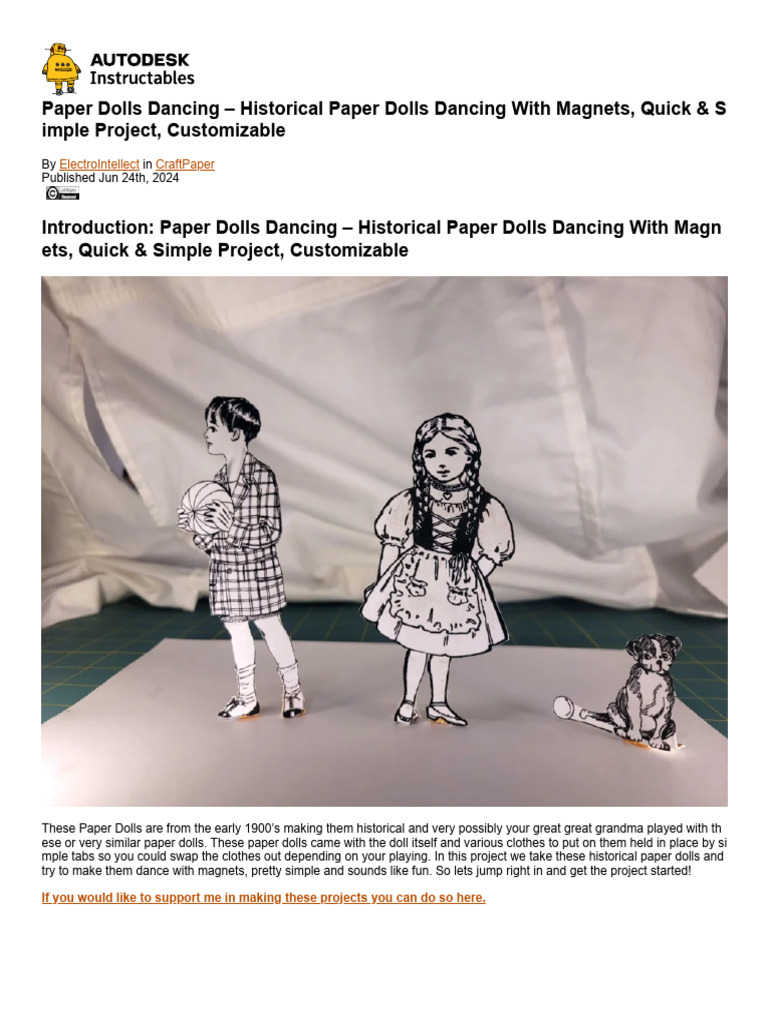 Paper Dolls Dancing - Historical Paper Dolls Dancing With Magnets ...