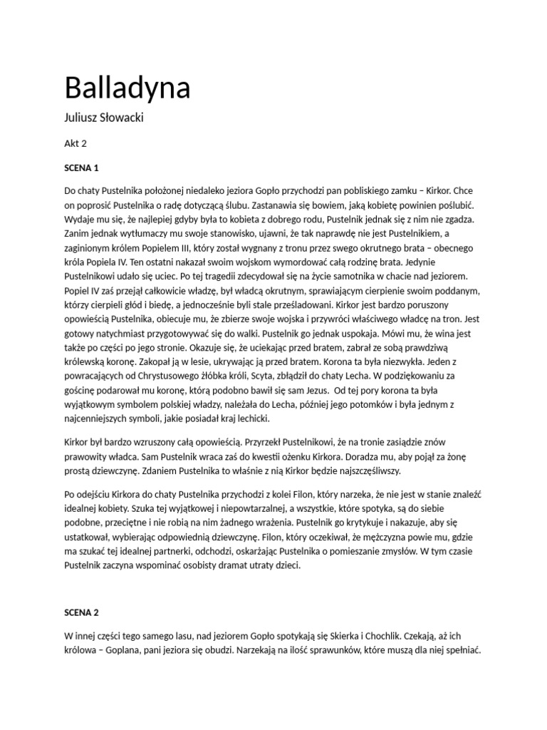 Balladyna | PDF