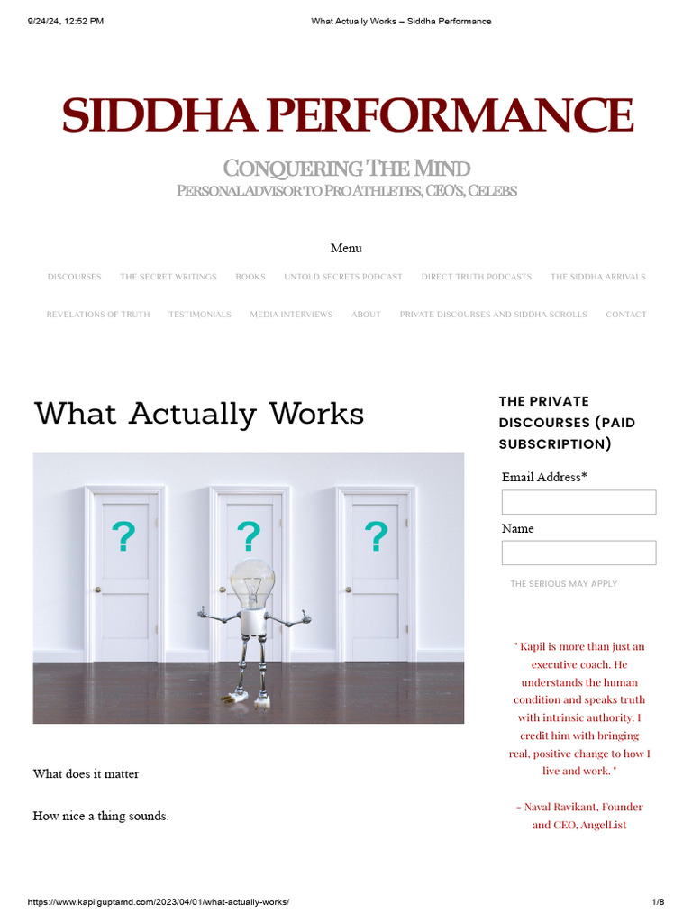 What Actually Works | PDF