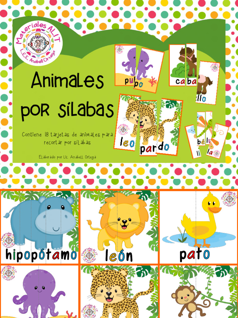 Animales Por Sílabas | PDF