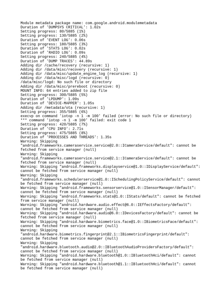 Bugreport F6317 RP1A.201005.001 2024 10 13 19 40 36 Dumpstate - Log 10182 | PDF | Computer Data ...