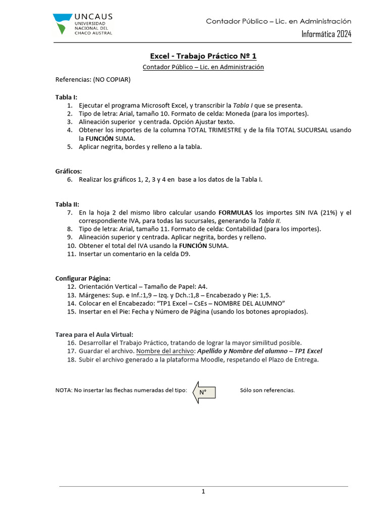 TP4 - Excel (2024) | PDF | Microsoft Excel | Informática