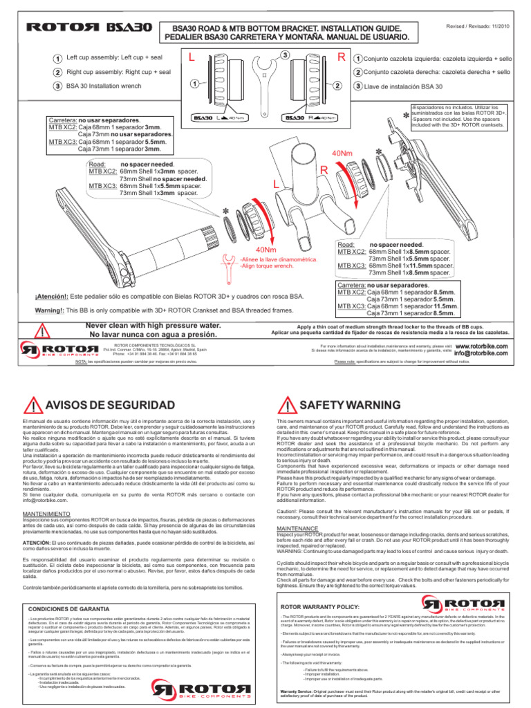 Bsa30 BB Manual | PDF