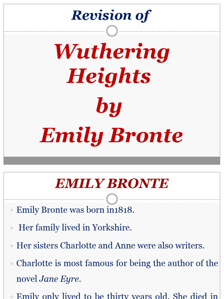 Wuthering Heights: A Revision Guide | PDF | Heathcliff (Wuthering ...