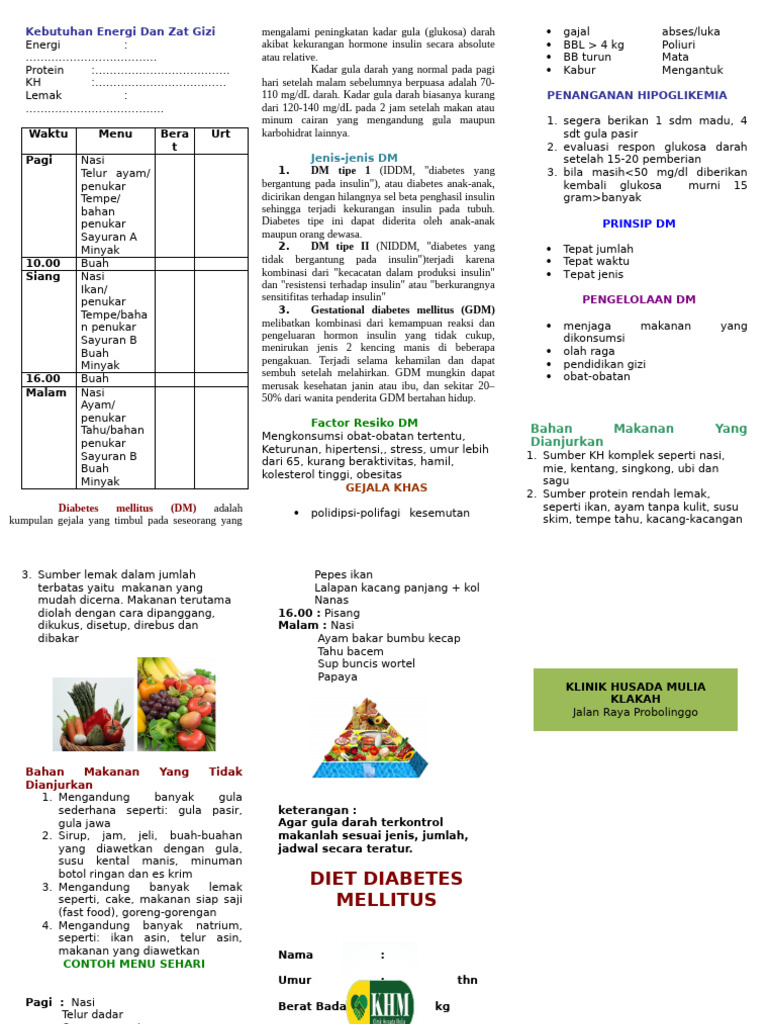 Leaflet DM | PDF | Kesehatan Holistik