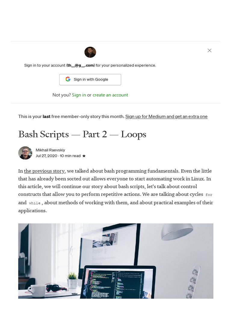 Bash Scripts - Part 2 - Loops. in The Previous Story, We Talked About - by Mikhail Raevskiy ...