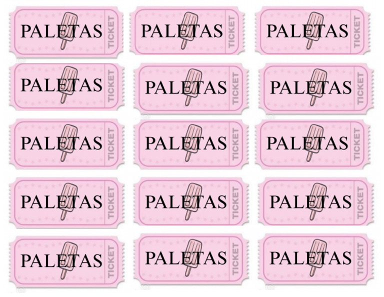 Boletos Paletas | PDF
