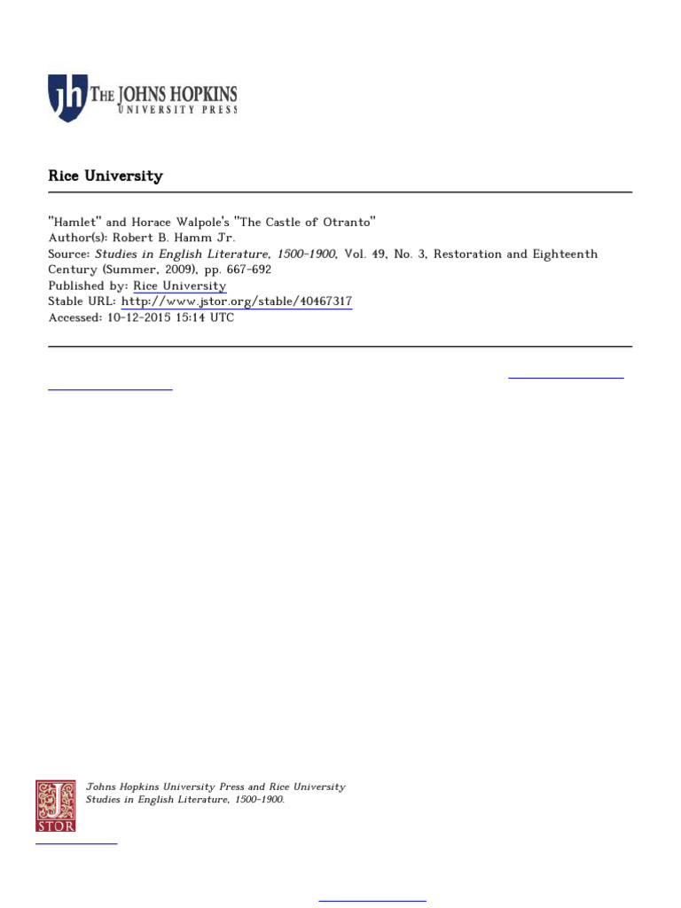 Rice University: Johns Hopkins University Press and Rice University ...