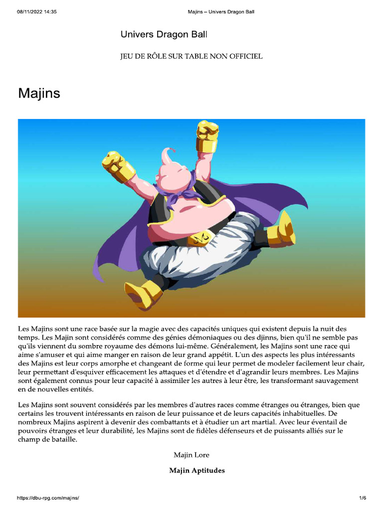 18 - Majins - Univers Dragon Ball | PDF | Computers