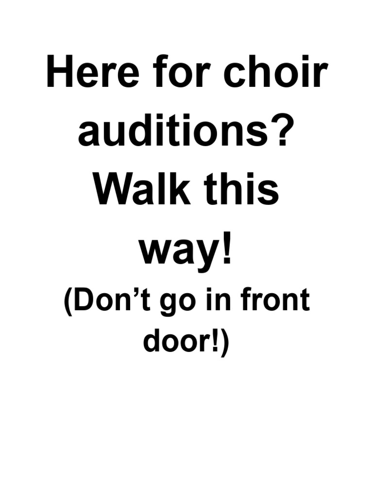 Audition Sign | PDF