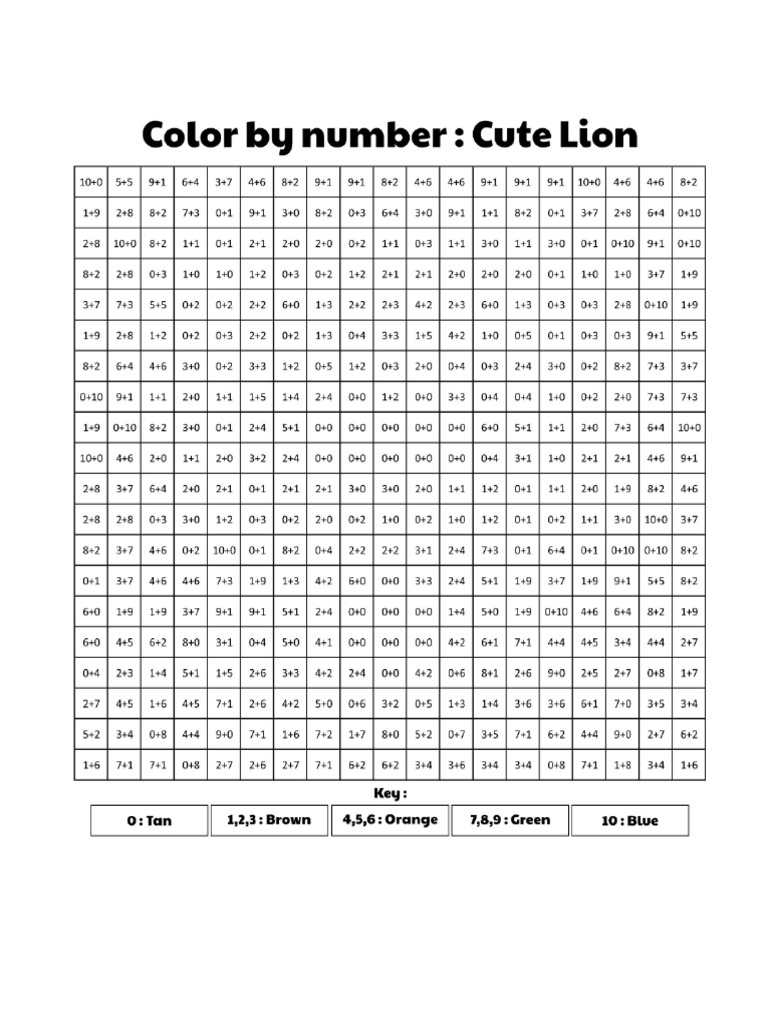 Math Color by Number | PDF