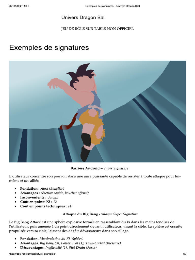 26 - Exemples de Signatures - Univers Dragon Ball | PDF