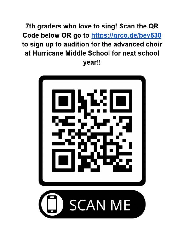 7th Grader Audition QR Code | PDF
