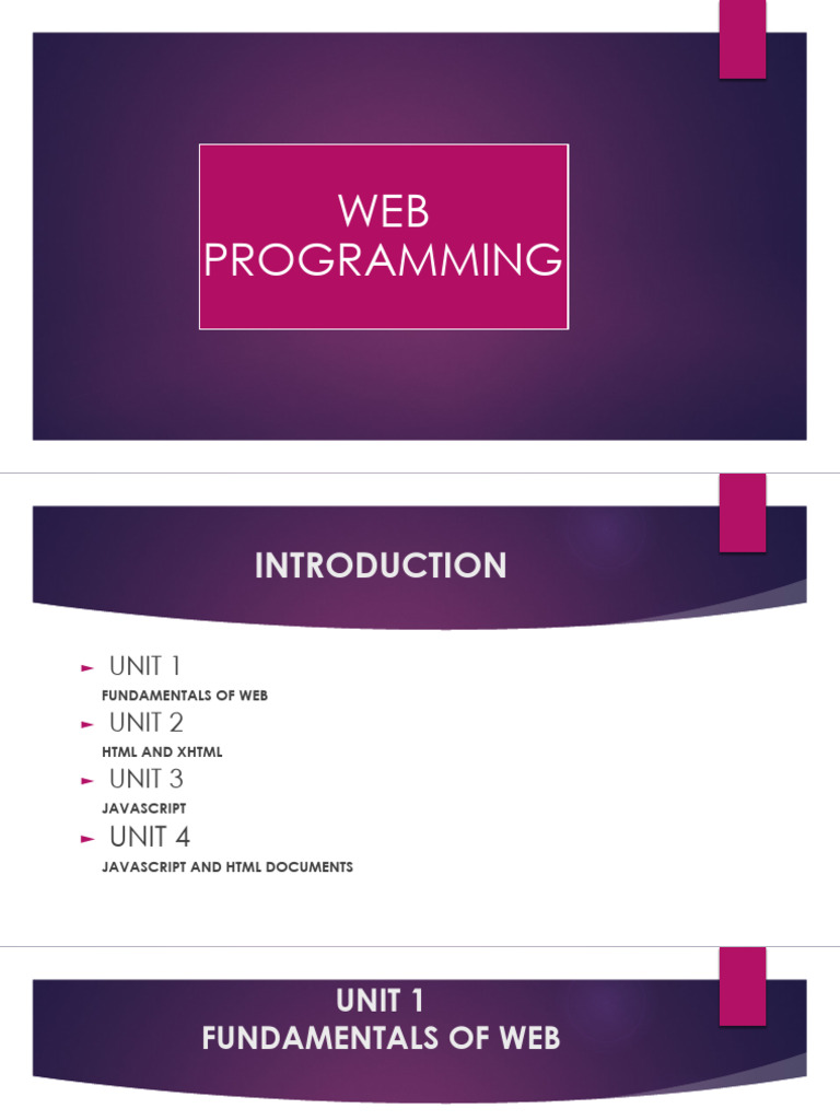 Web Programming Unit 1 Pdf World Wide Web Internet And Web