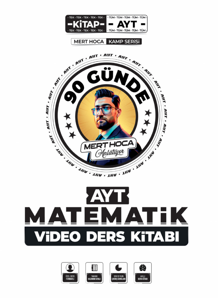 2025 Mert Hoca 90 Günde Ayt Matemati̇k Vi̇deo Ders Ki̇tabi | PDF