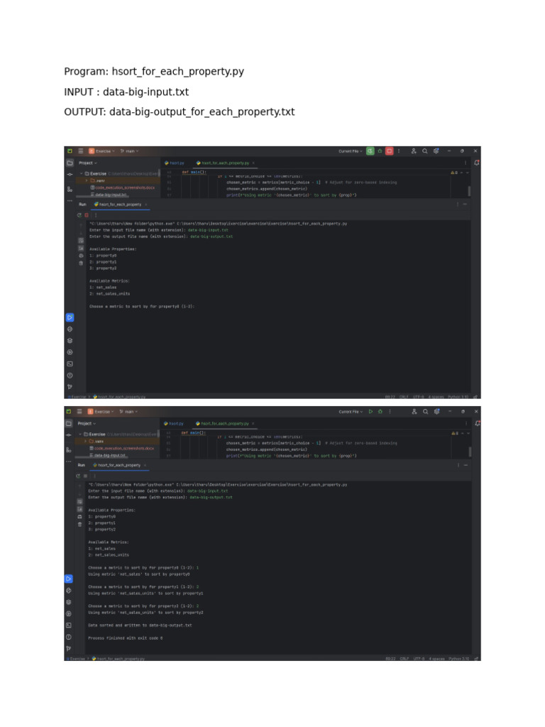 Code Execution Screenshots | PDF