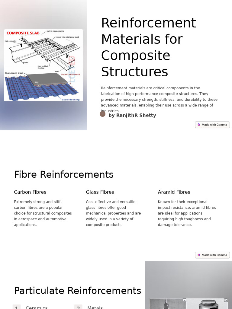 Reinforcement Materials for Composite Structures | PDF | Composite ...