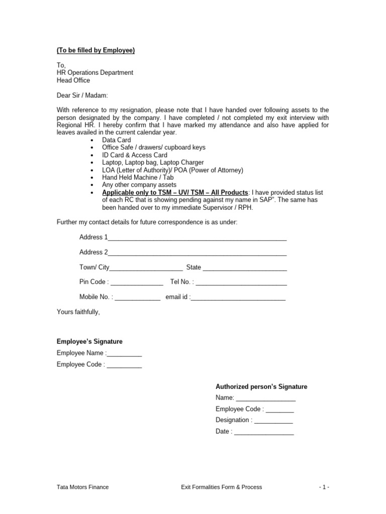 Asset Handover Form - New | PDF | Career & Growth | Finance & Money ...