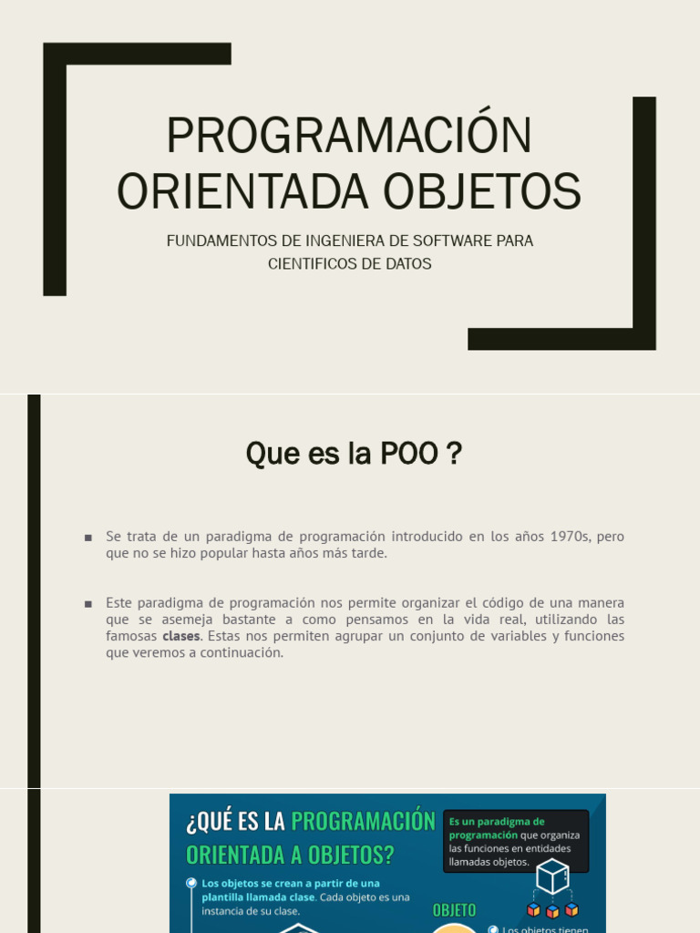 Programación Orientada Objetos | PDF | Métodos y materiales de enseñanza | Arte