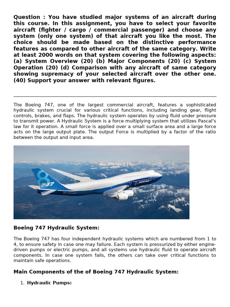 The Boeing 747 | PDF | Flight Control Surfaces | Pump